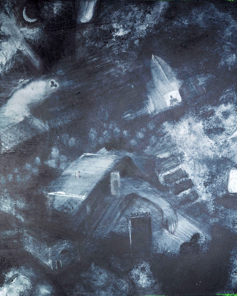 When I Left - Surreal Landscape Painting – Harold Roth, Artist