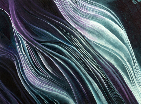 Blooming Watercolor Abstract Painting – Harold Roth, Artist